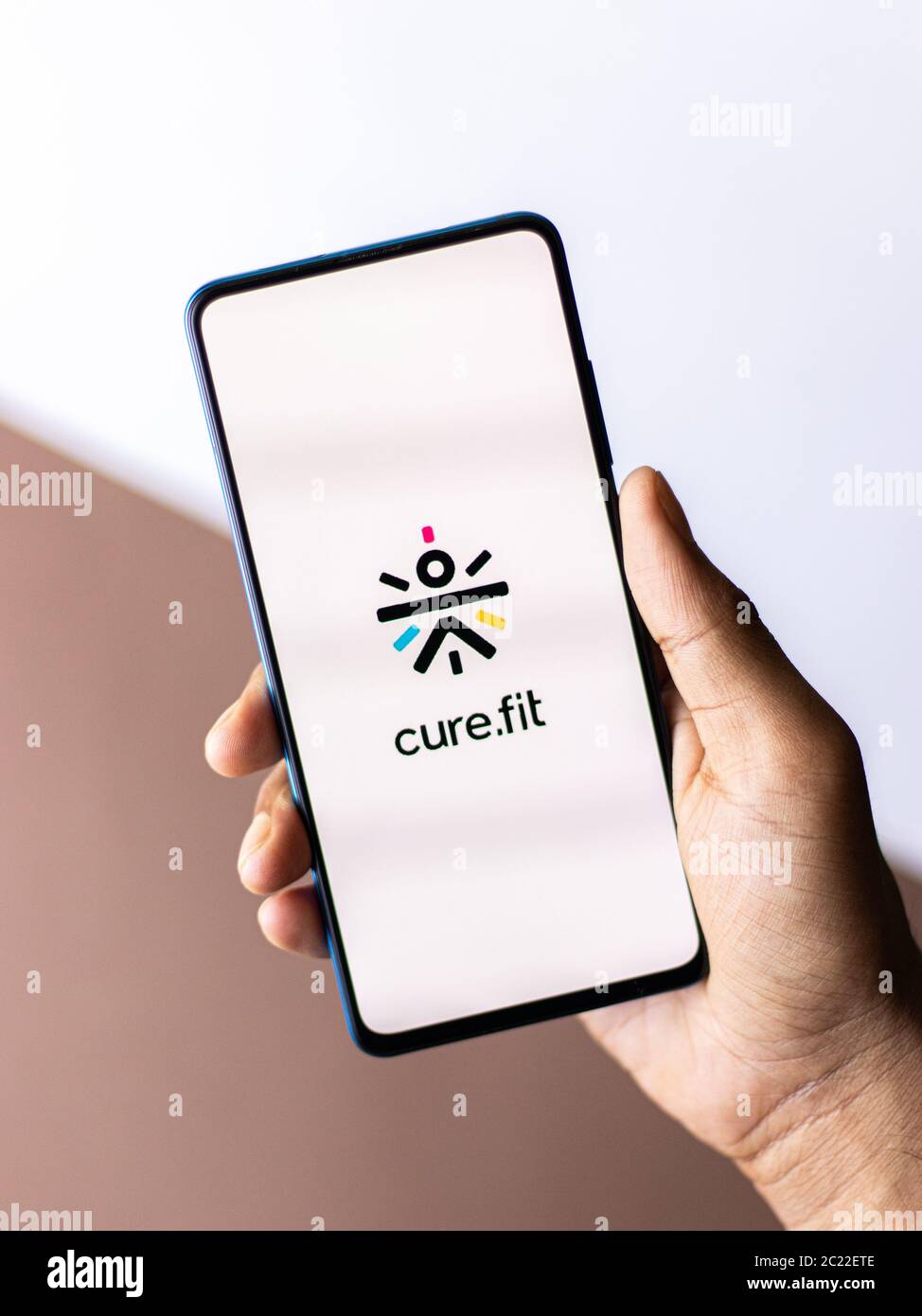 Assam, india - June 09, 2020 : Curefit fitness app for meditation ...