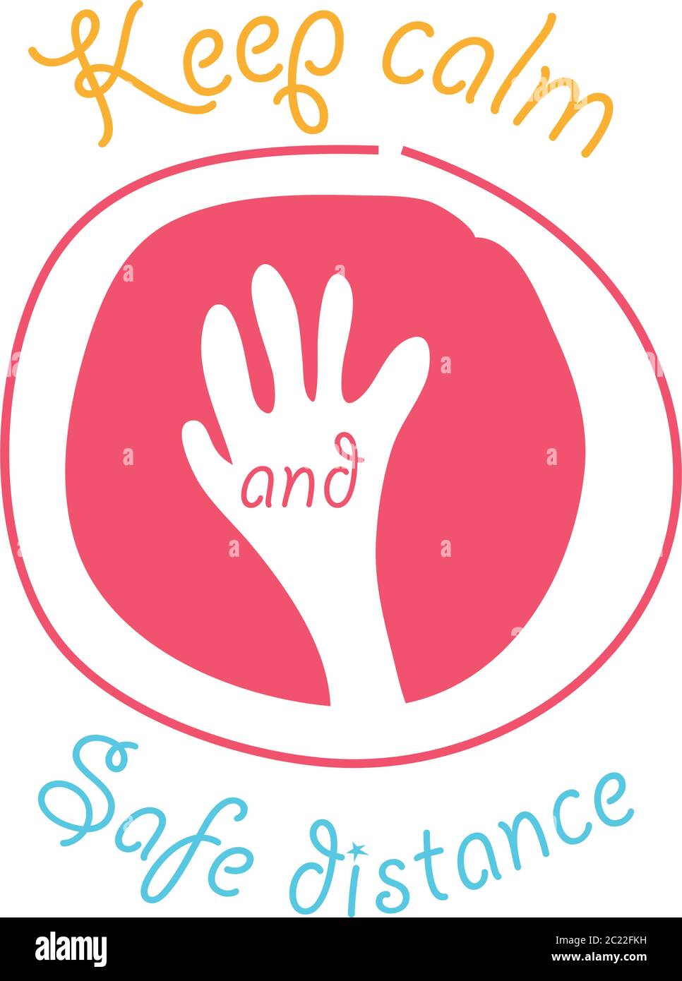 Banner please keep your distance Stock Vector Images - Alamy