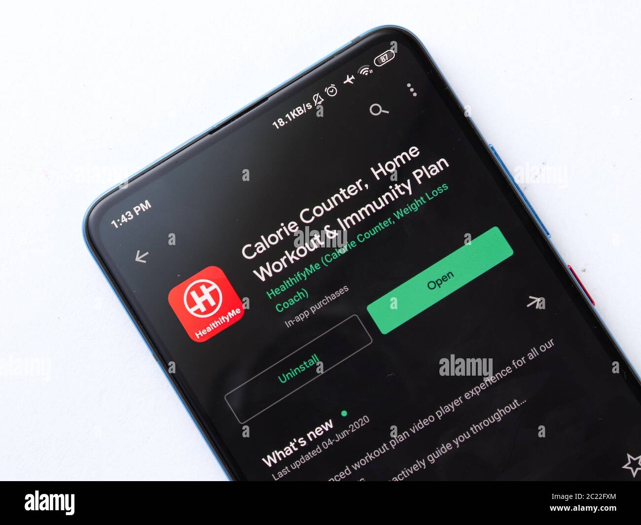 Assam, india - June 09, 2020 : HealthifyMe app for online calorie ...