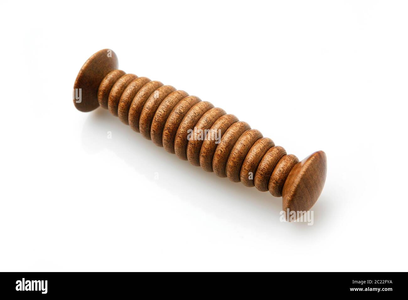 Handheld Wooden Massager isolated on white. Japanese technique Stock ...