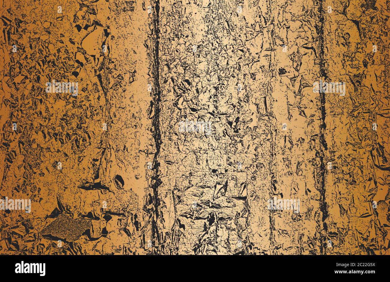 Distressed overlay golden texture of rusted peeled metal. grunge ...