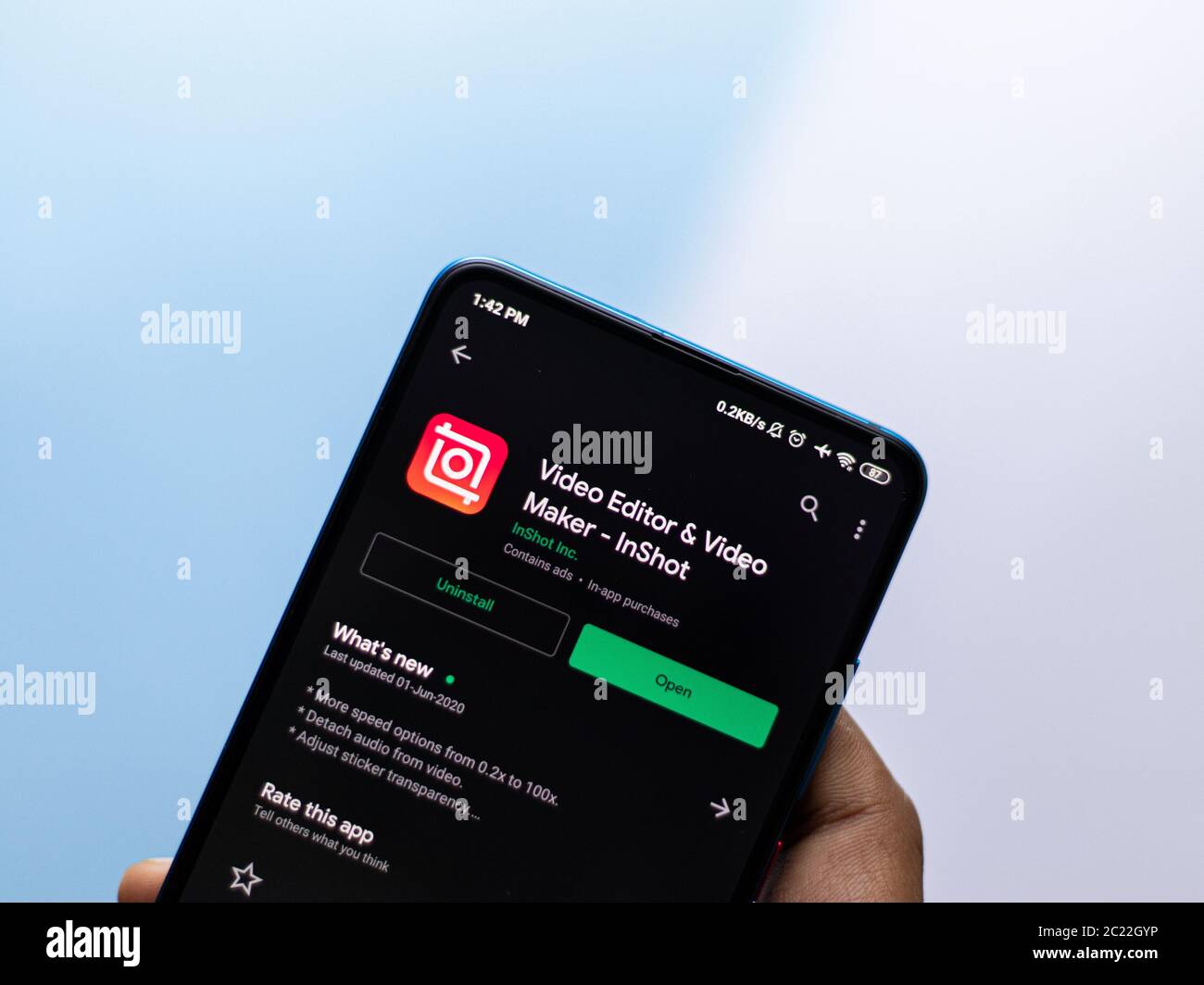 Assam, india - June 09, 2020 : Inshot app for editing videos on mobile ...