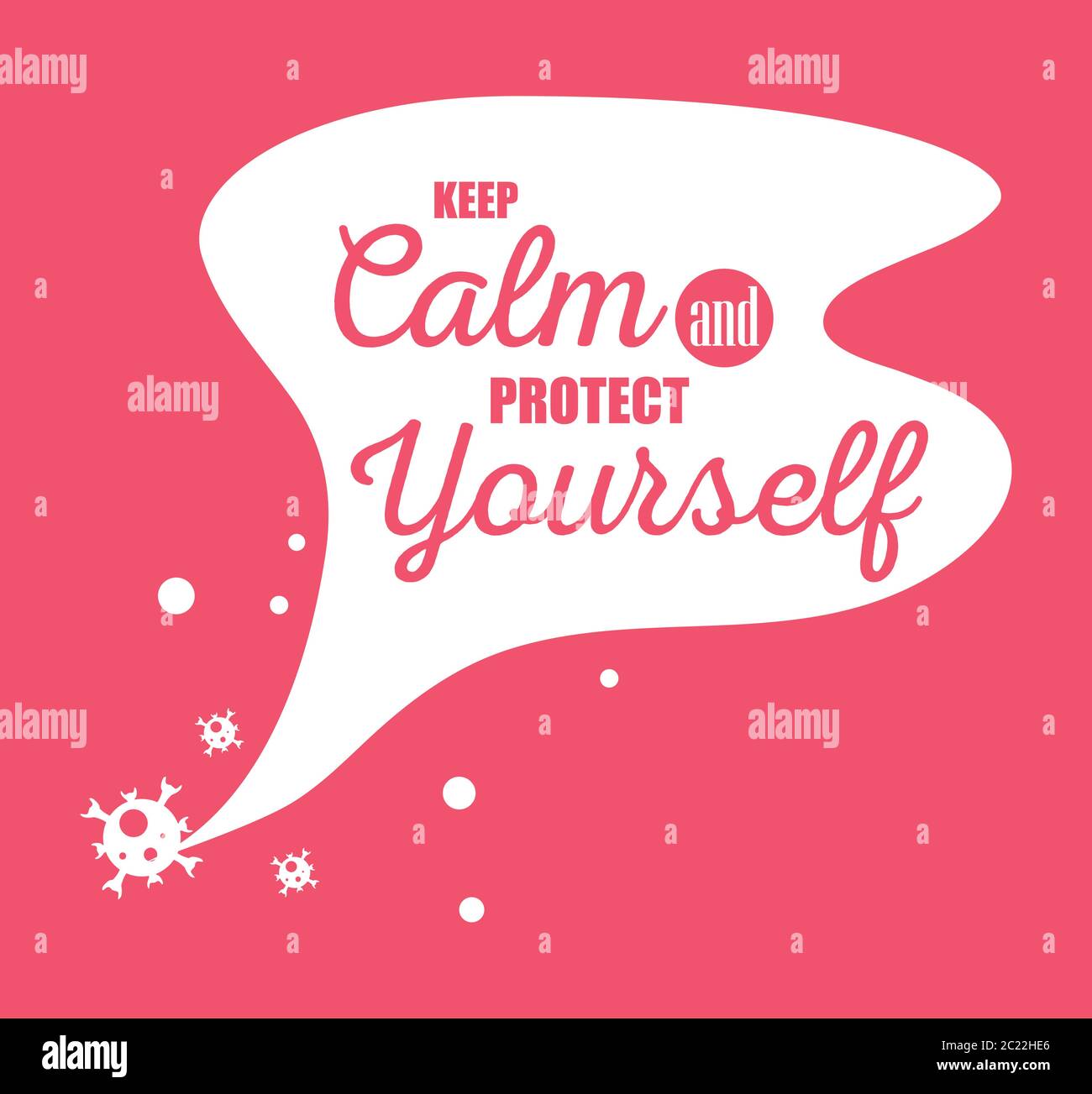 keep calm and protect yourself, poster vector illustration design Stock ...