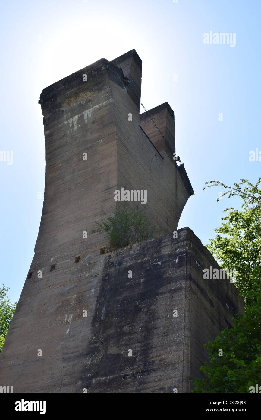 never finished bridge Viadukt Adenbauch Stock Photo - Alamy