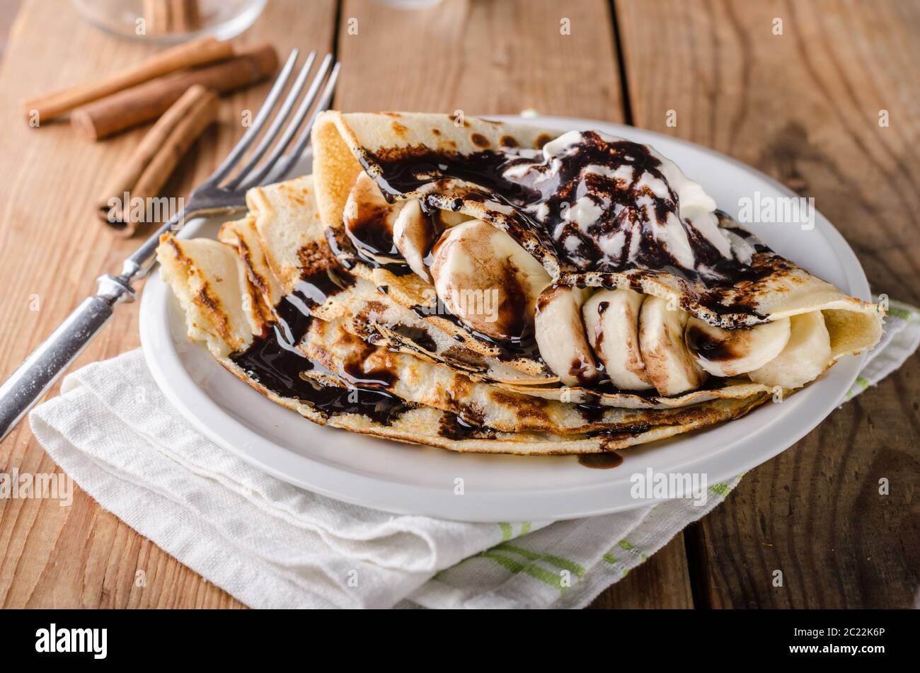 Crepes homemade, food photography, delish dessert, product photo Stock ...