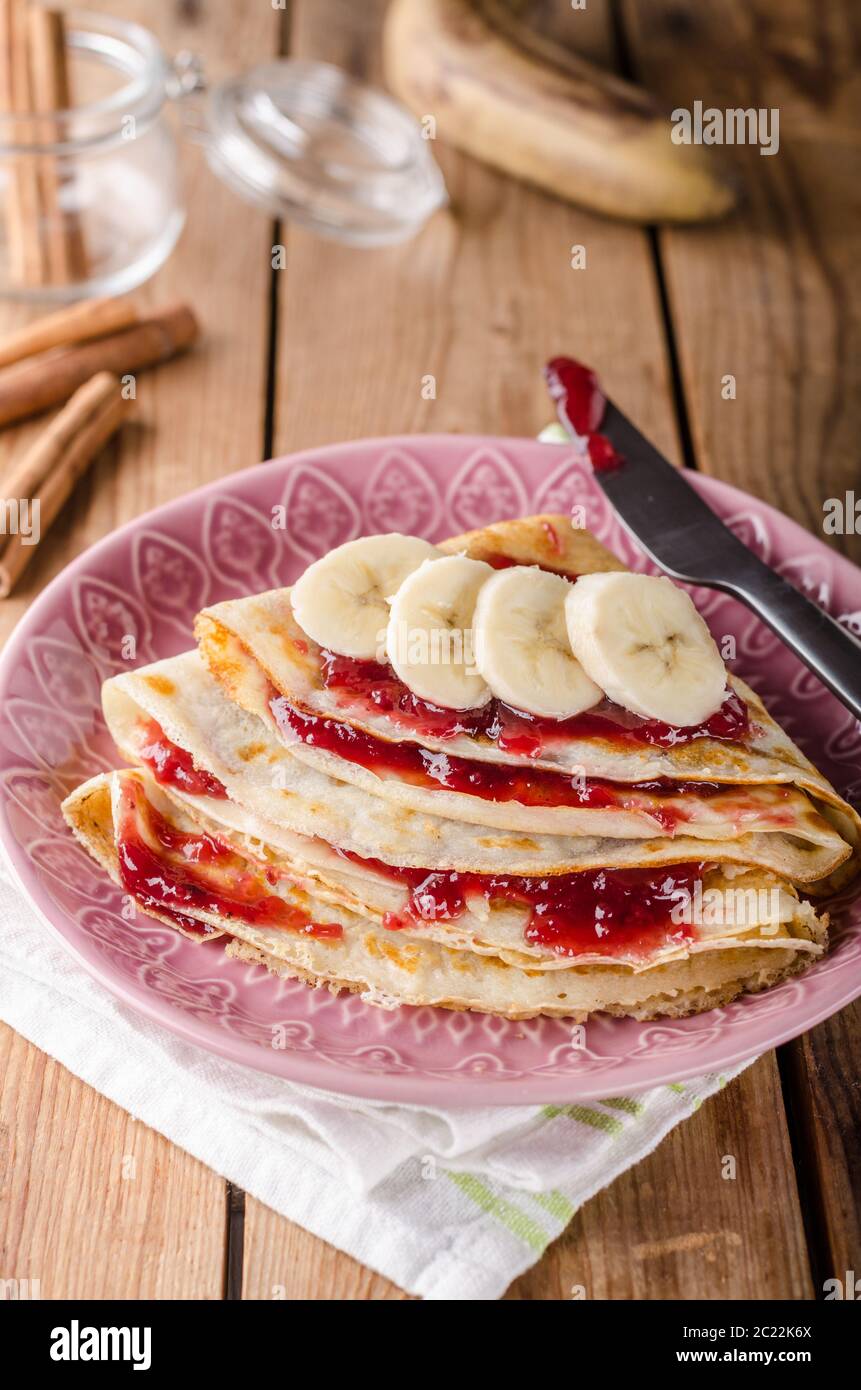 Crepes homemade, food photography, delish dessert, product photo Stock ...