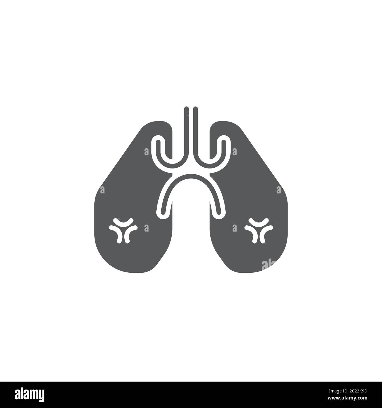 Human lungs vector icon symbol isolated on white background Stock ...