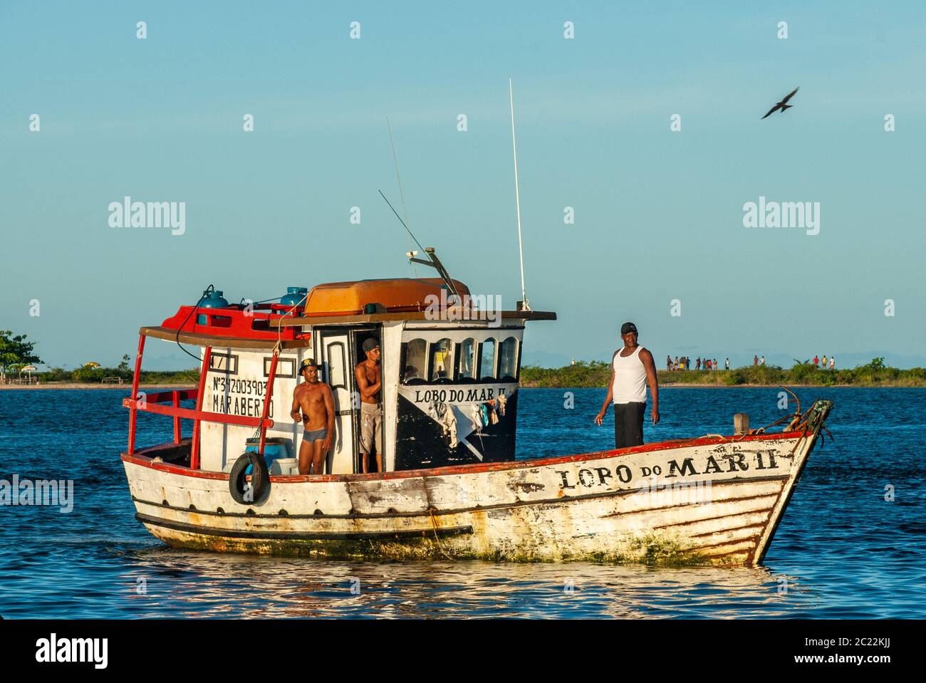Traditional colorful brazilian fishing boat hi-res stock photography ...
