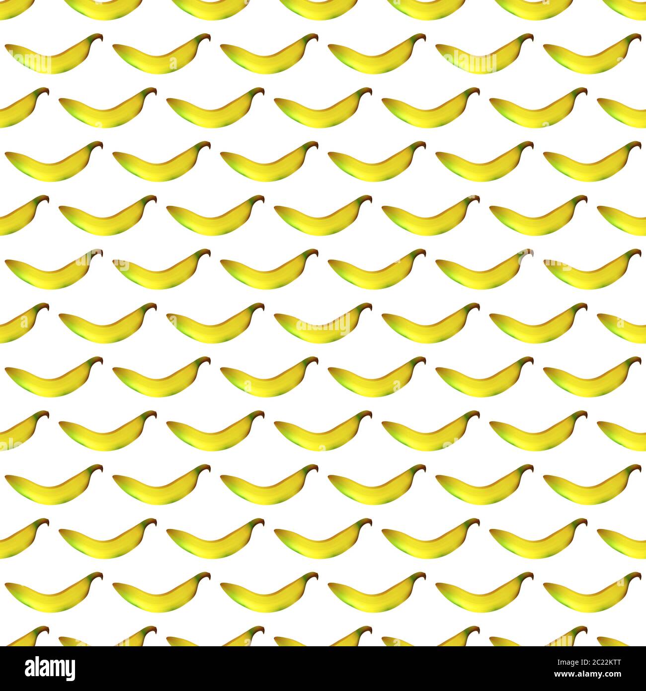 Simple banana pattern isolated on 3d render minimal Stock Photo - Alamy
