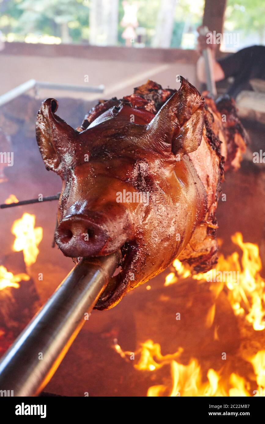 grill pork meat for party Stock Photo - Alamy