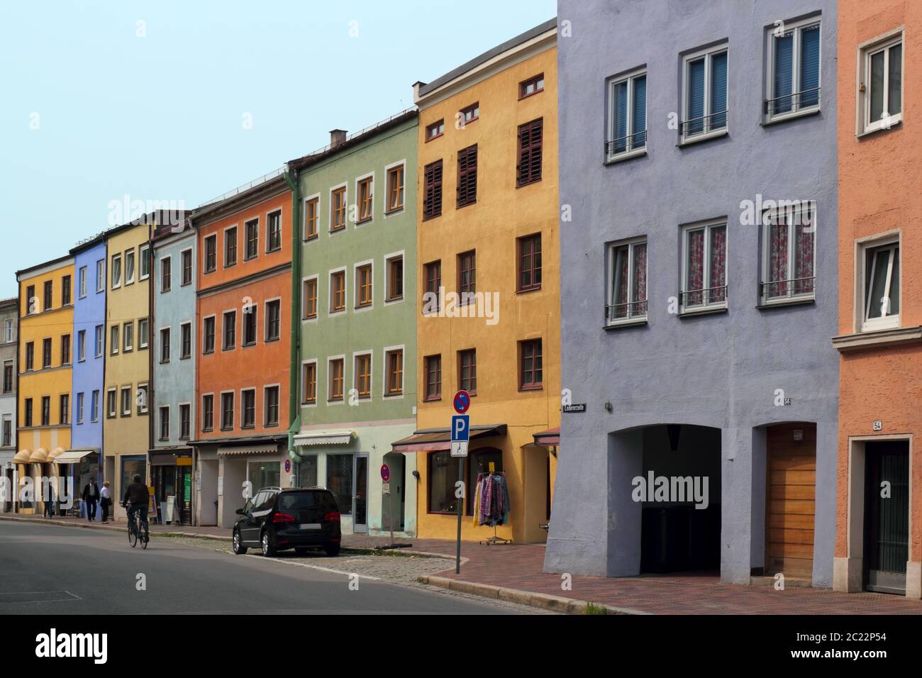 Colourful house facades Stock Photo - Alamy