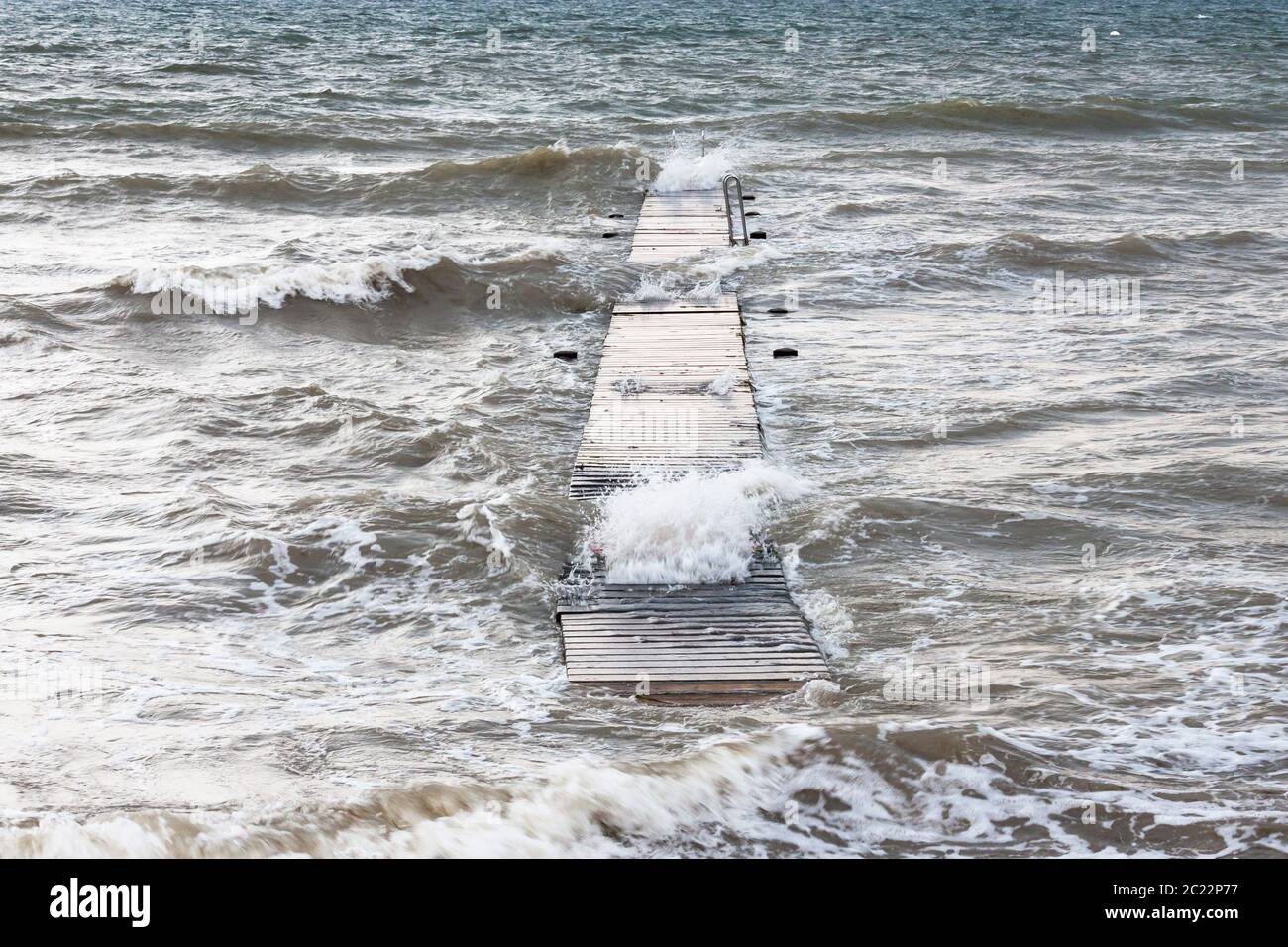 Bathing jetty in the Baltic Sea Stock Photo - Alamy