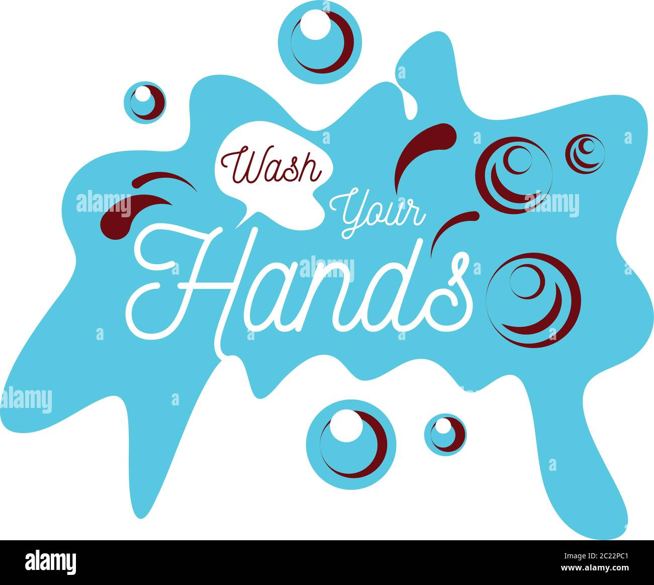 wash your hands, hands wash with soap, poster vector illustration ...