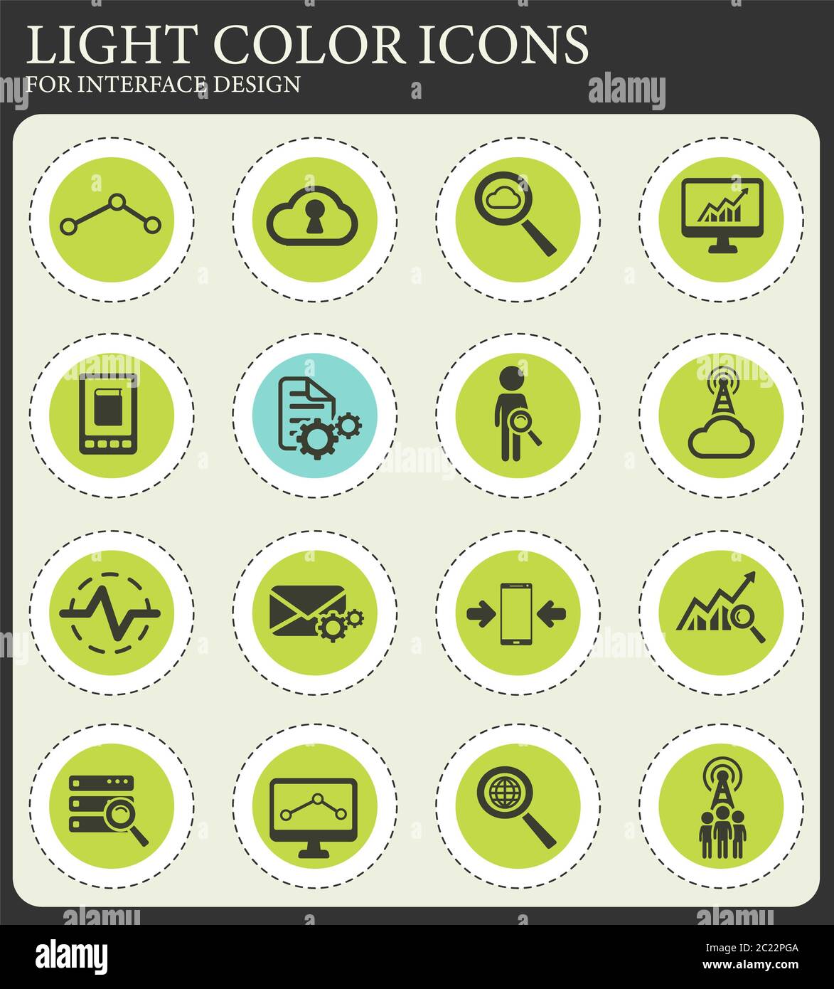 Data analytic simply vector icons for web and user interface design ...