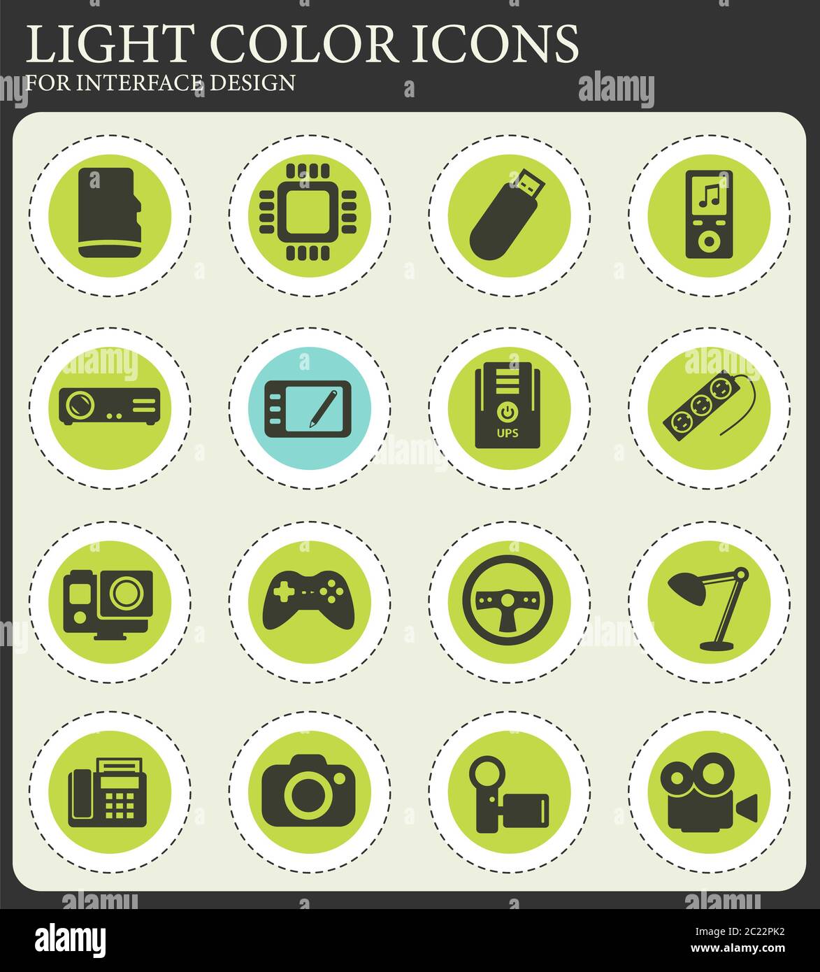Devices simply web icons for user interface design Stock Photo - Alamy