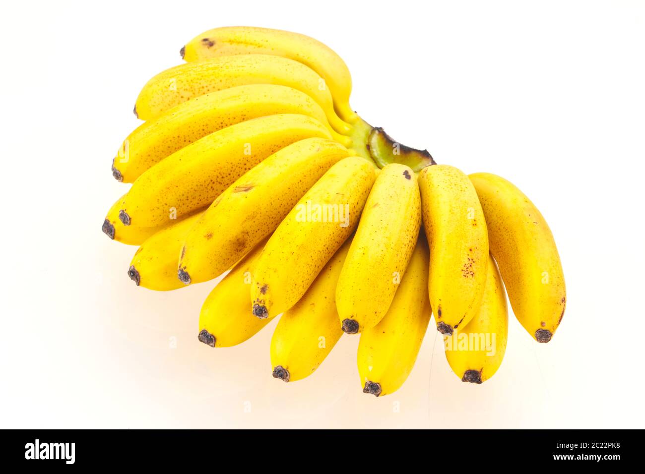 Ripe sweet yellow Mini banana heap Stock Photo - Alamy