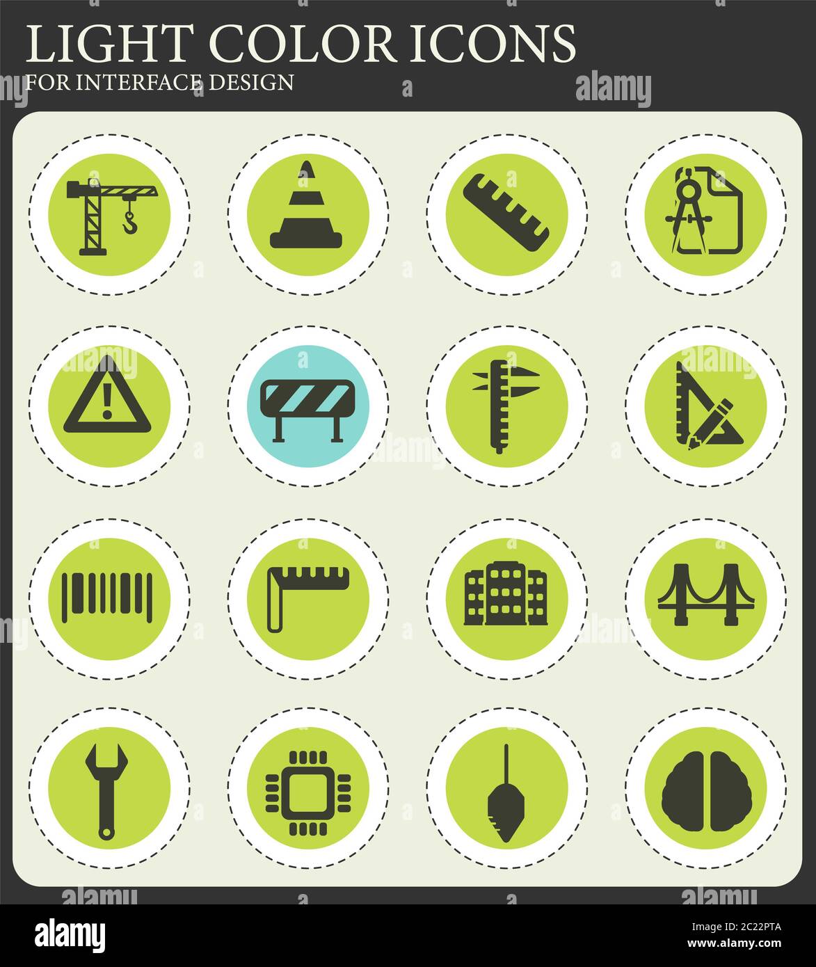Engineering simply vector icons for web and user interface design Stock ...