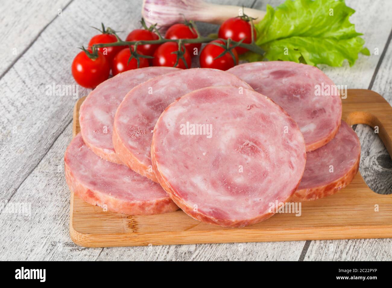 Natural ham made from pork meat Stock Photo - Alamy