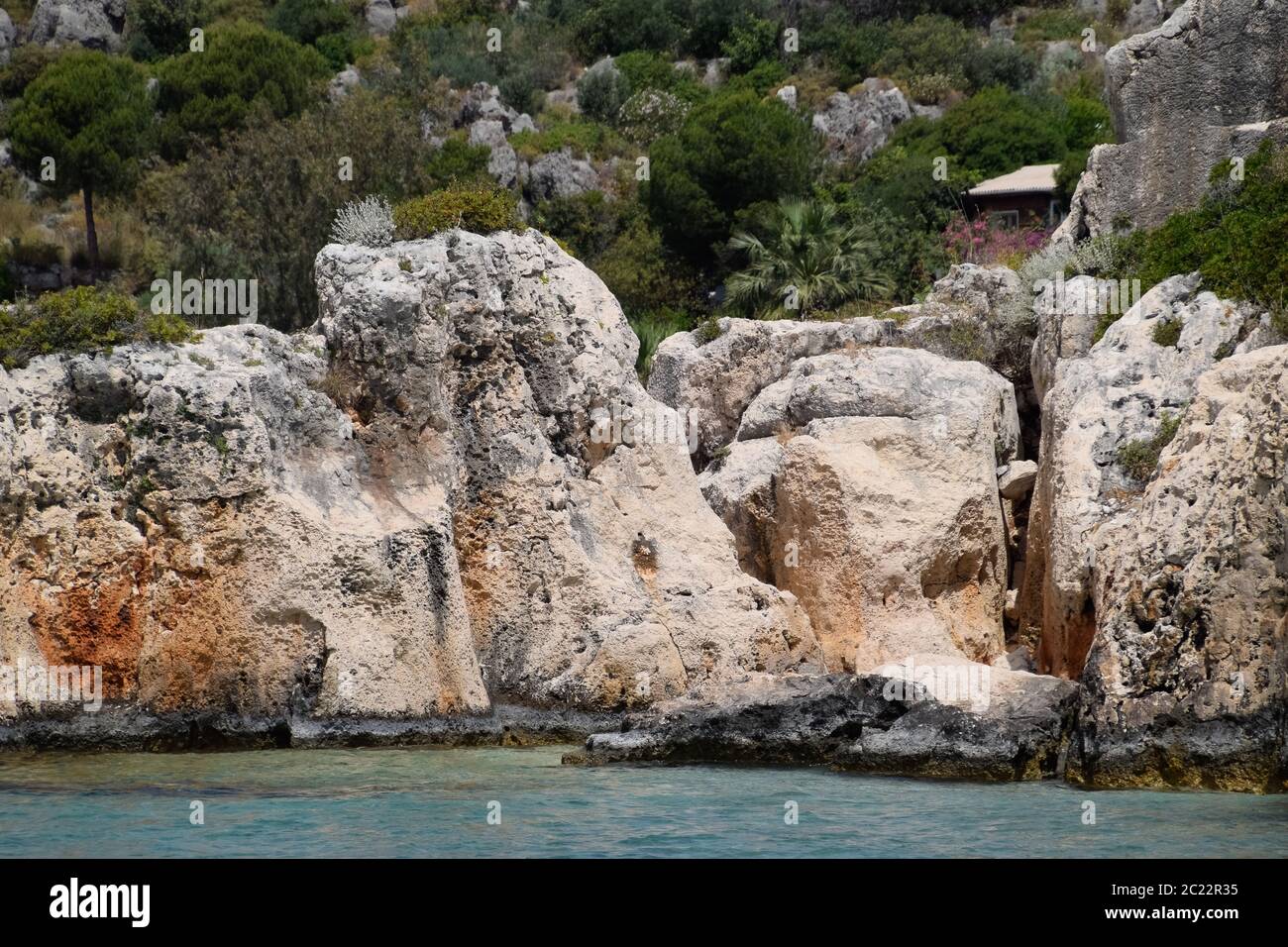 The ruins of the city of Mira, Kekova, an ancient megalithic city ...