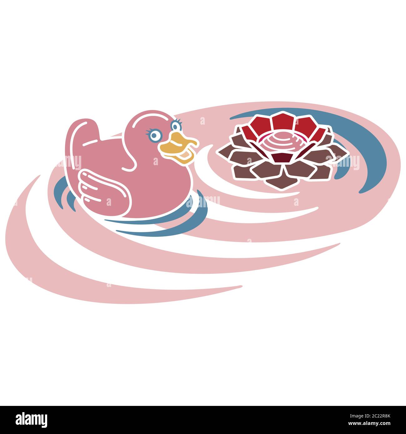 Lotus flower pond in Stock Vector Images - Alamy