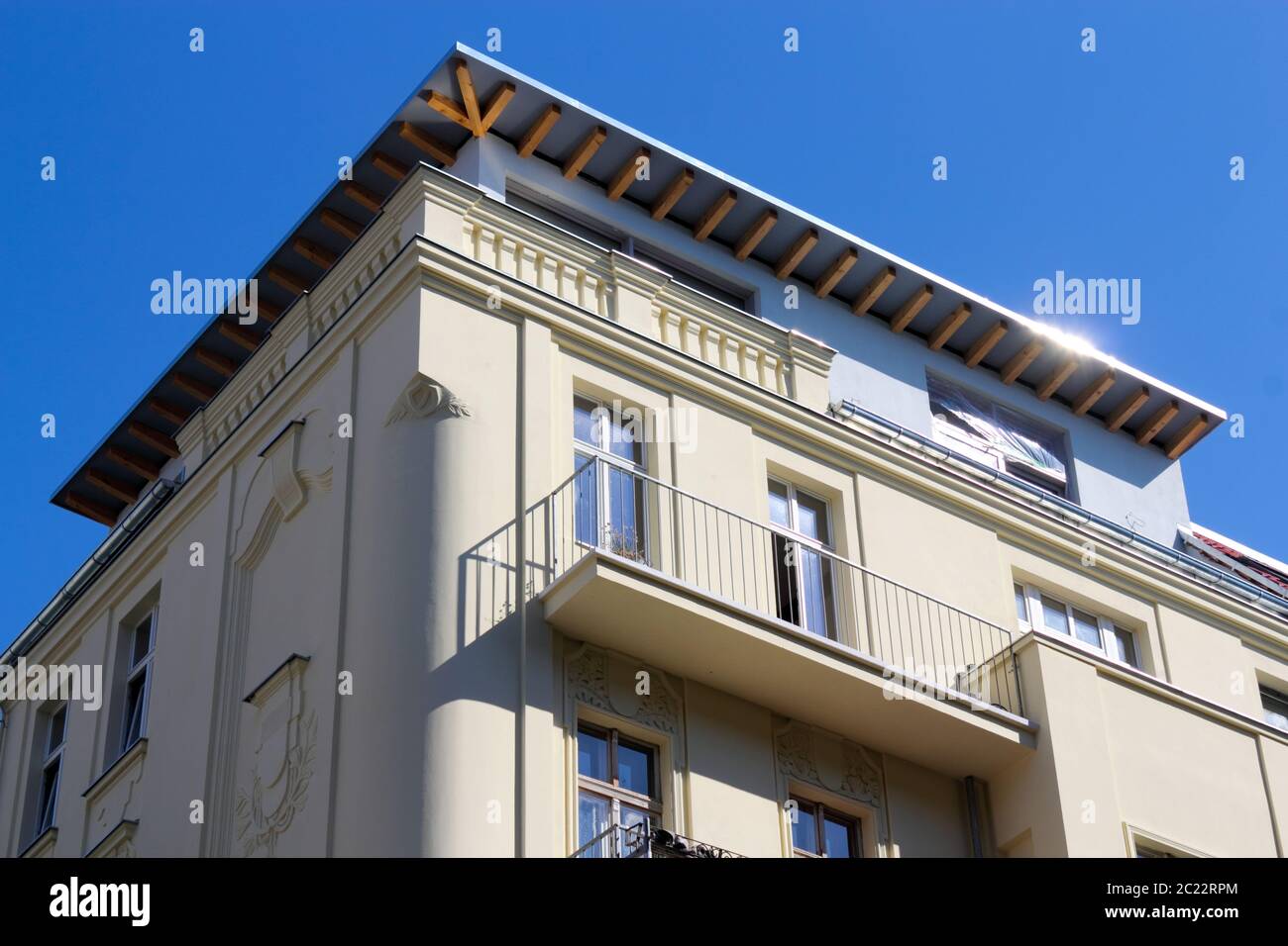 Old building with attic storey Stock Photo - Alamy