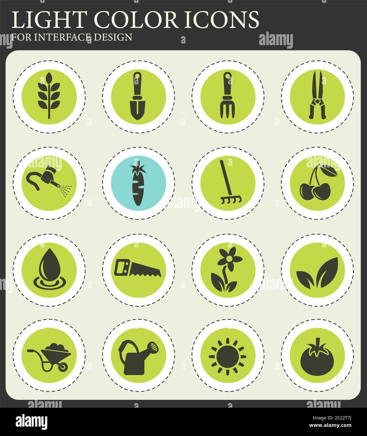 gardening web icons for user interface design Stock Photo - Alamy