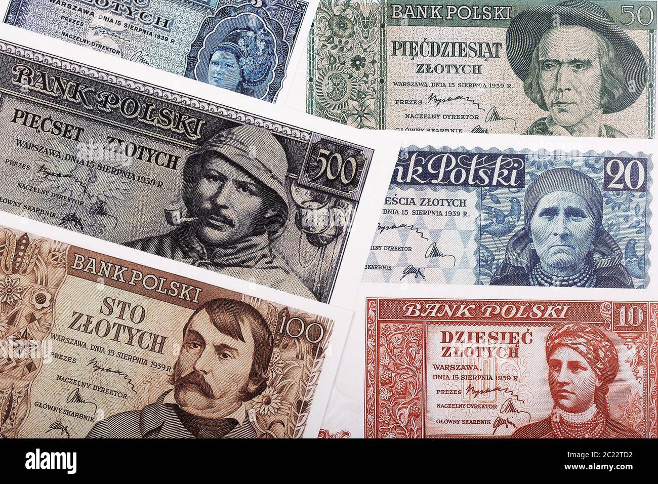 Old Polish money, a business background Stock Photo - Alamy