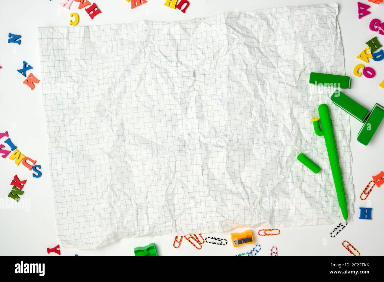 Crumpled squared paper hi-res stock photography and images - Alamy