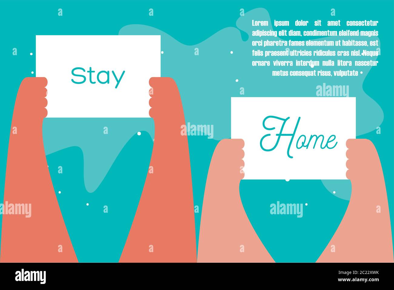 stay home, stay safe poster vector illustration design Stock Vector ...