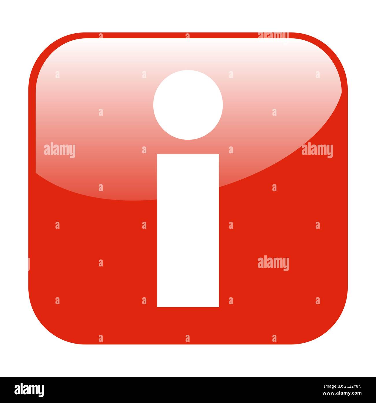 Shiny isolated red Button: Info icon for help and service Stock Photo ...