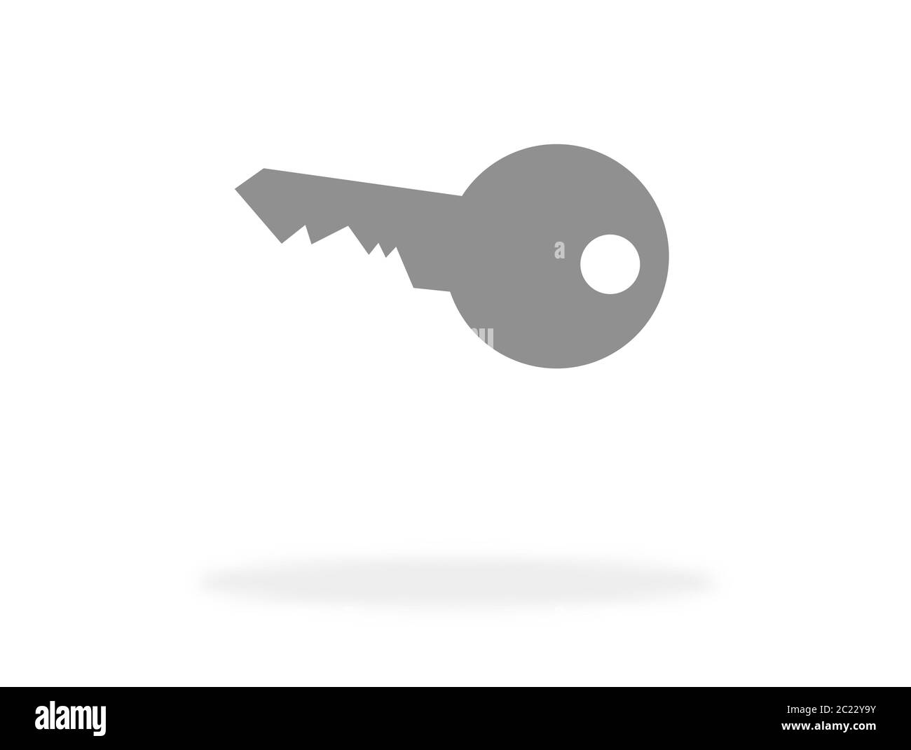 Key icon with grey color - Symbol for Security or Lock Stock Photo - Alamy