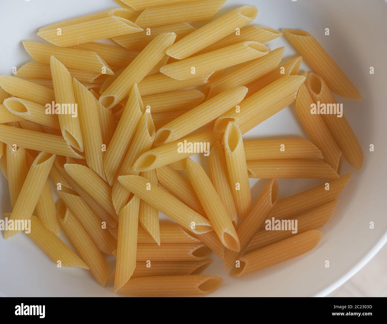 penne traditional Italian pasta food useful as a background Stock Photo ...