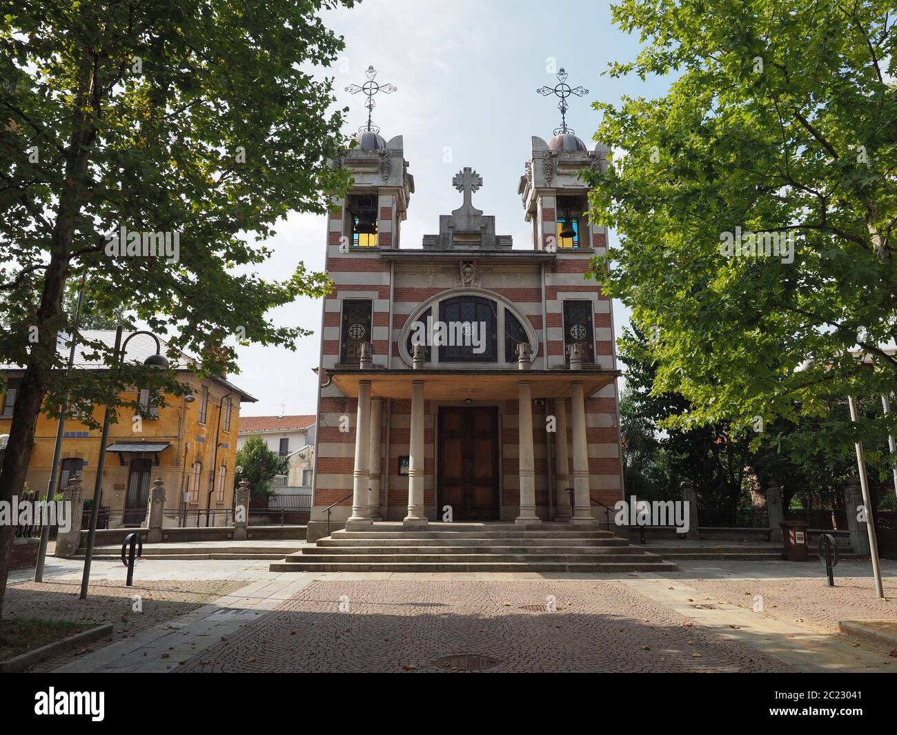 Saint Elizabeth church at Leumann workers village in Collegno, Italy ...