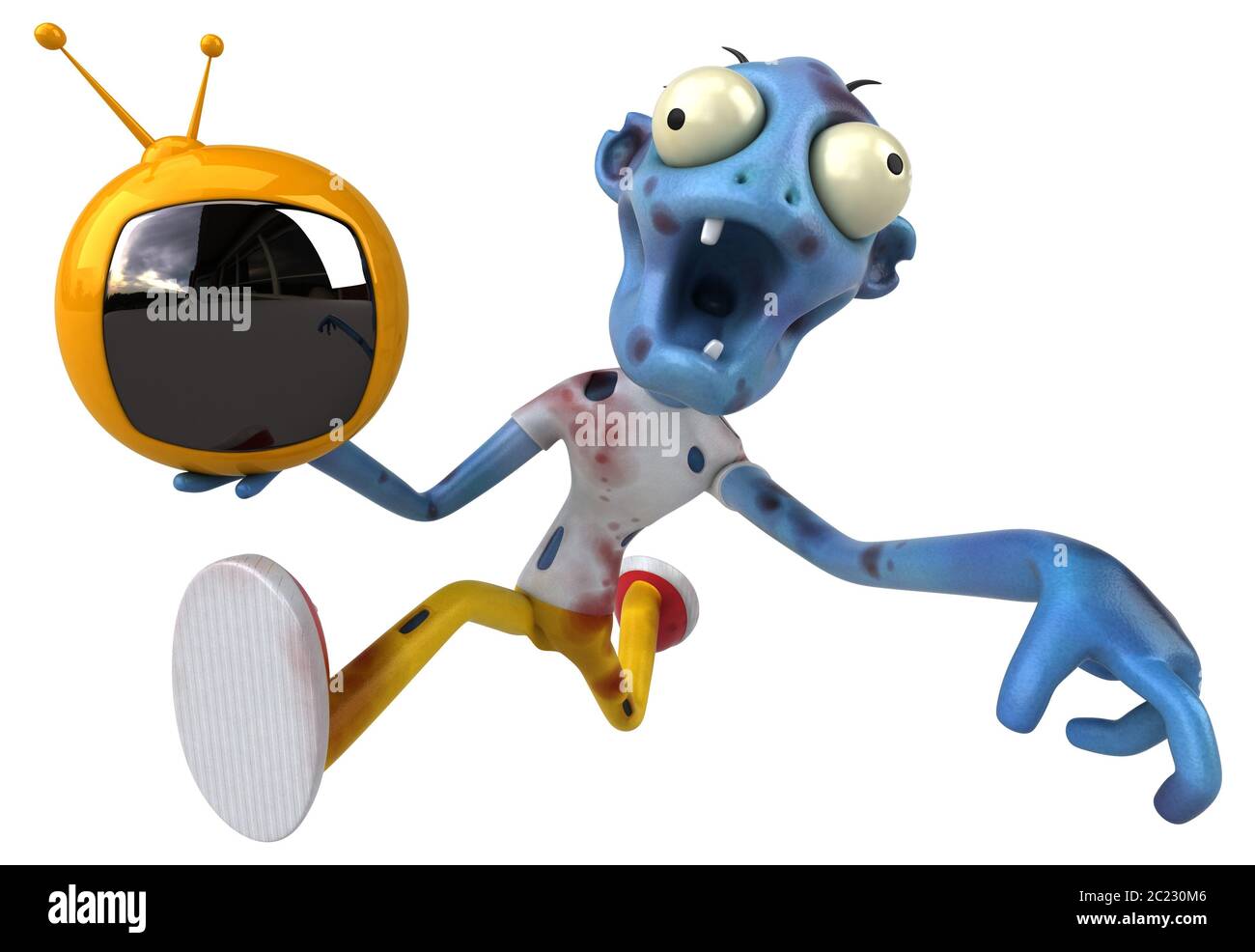 Fun zombie - 3D Illustration Stock Photo - Alamy