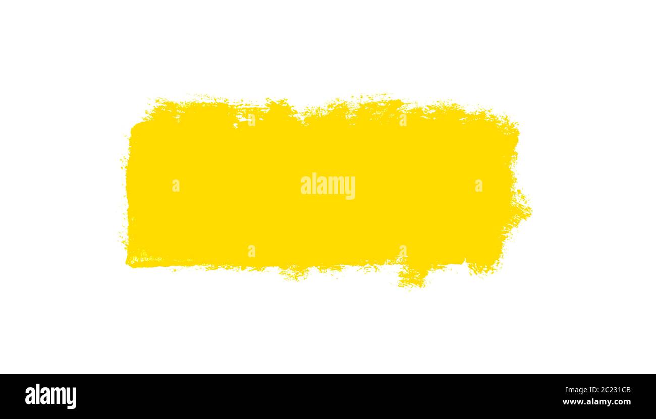 Isolated hand painted brush texture with yellow orange color Stock ...
