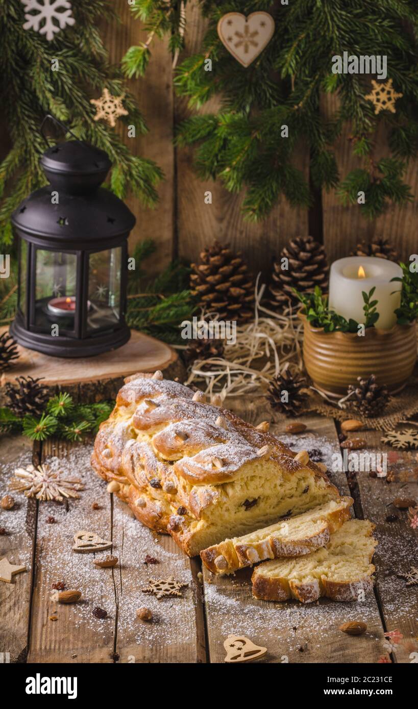 Traditional Czech Christmas cake, Vanocka, delicious breakfast for ...