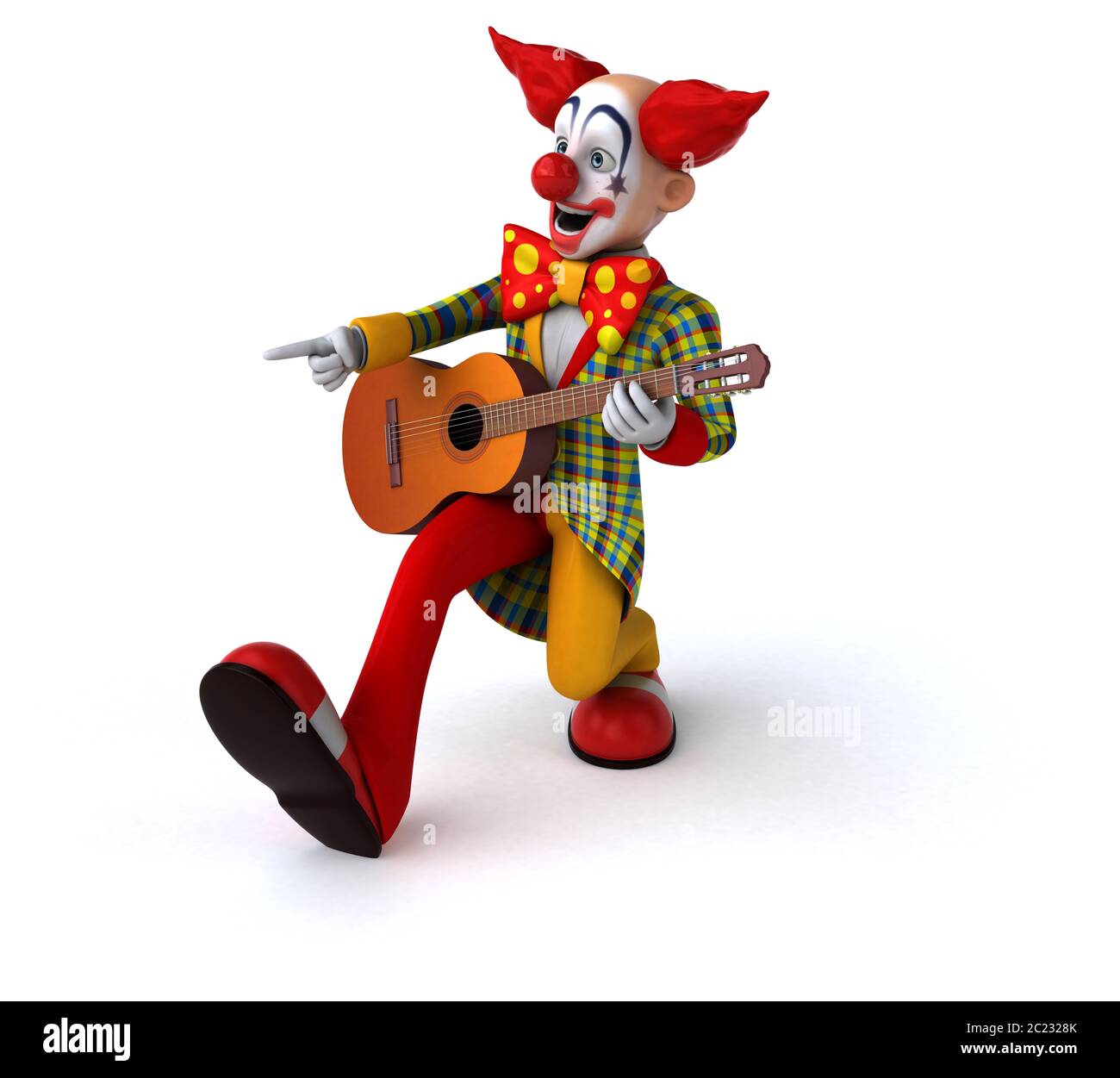 Fun clown - 3D Illustration Stock Photo - Alamy