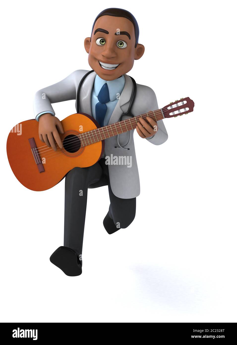 Fun doctor - 3D Illustration Stock Photo - Alamy