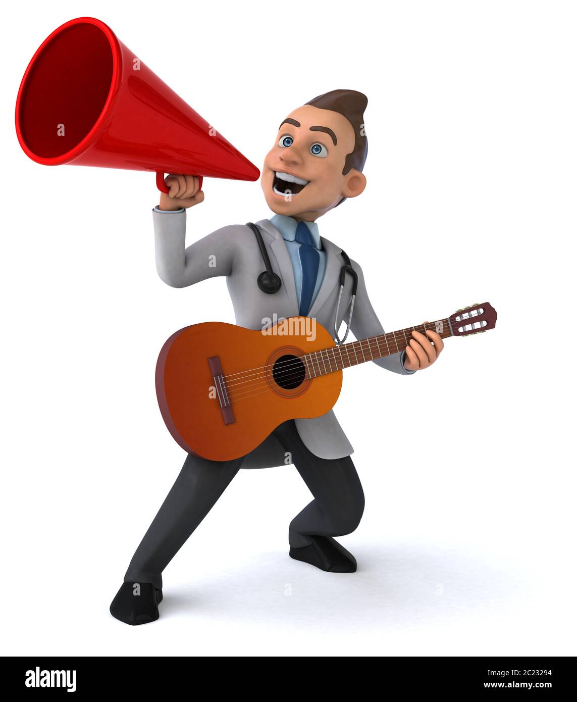 Fun doctor - 3D Illustration Stock Photo - Alamy