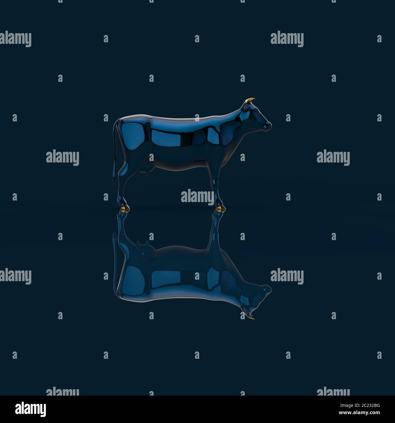 Cow concept - 3D Illustration Stock Photo - Alamy