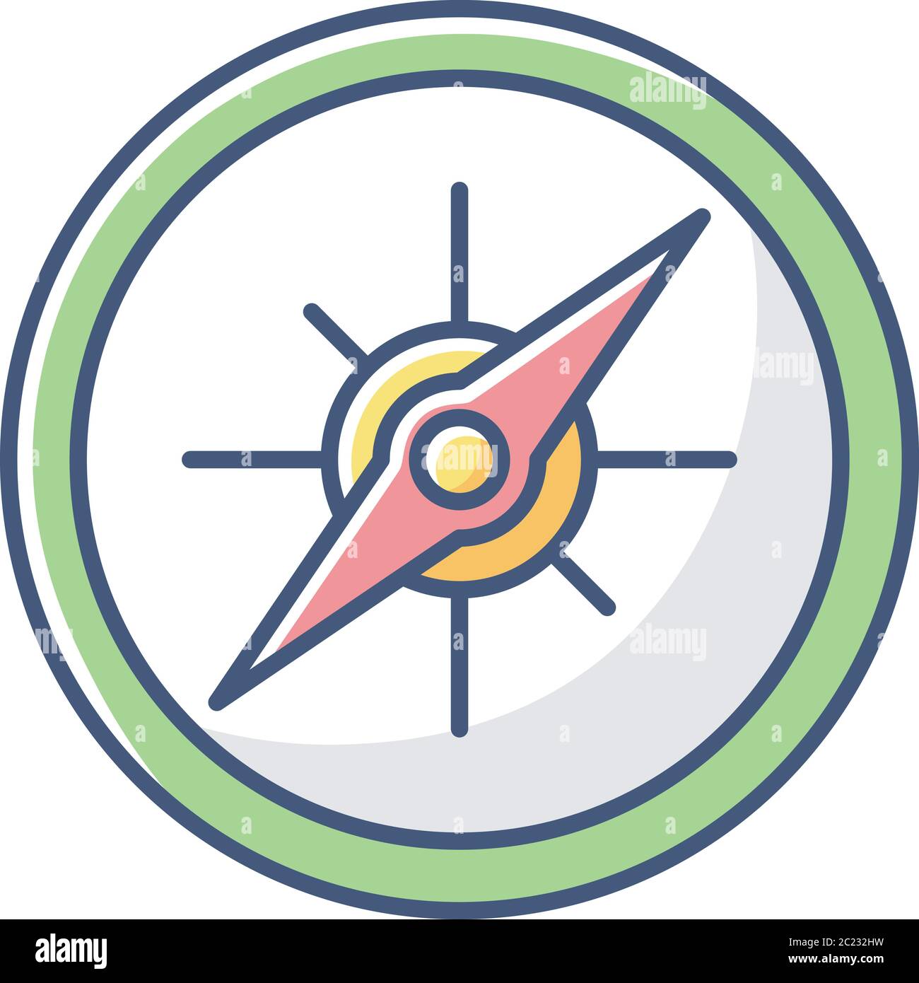 Compass RGB color icon Stock Vector Image & Art - Alamy