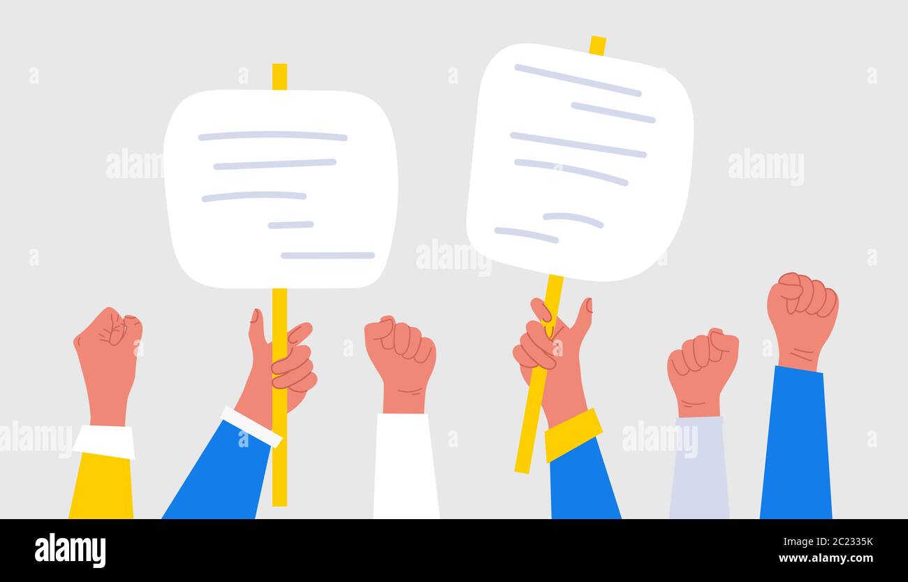 Lgbtq protesters with placard Stock Vector Images - Alamy