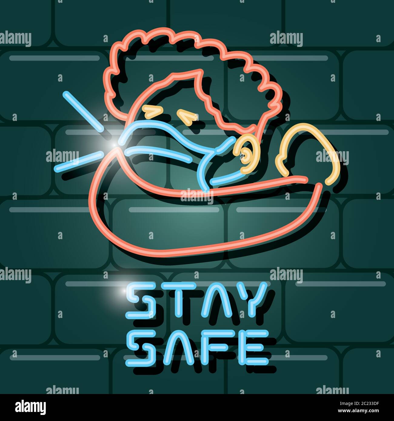 Covid heart wall Stock Vector Images - Alamy