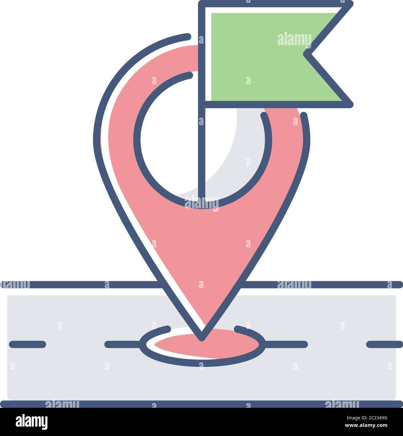 Destination marker RGB color icon Stock Vector Image & Art - Alamy