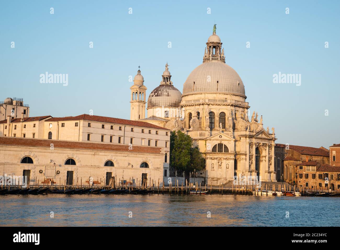 Basilica di Santa Maria della Salute Church In Venice, Italy At Sunrise ...