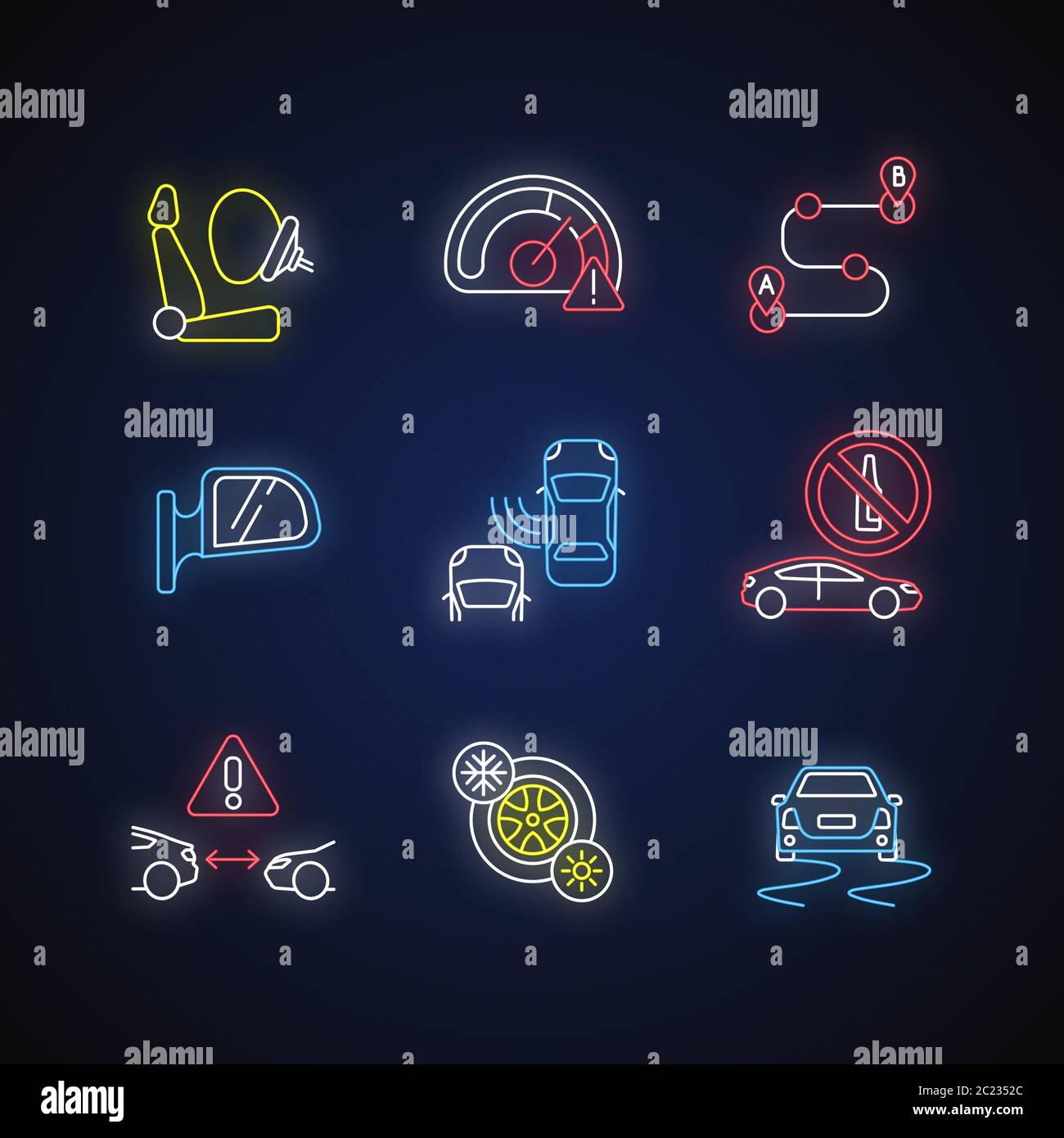 Car driving rear view Stock Vector Images - Alamy