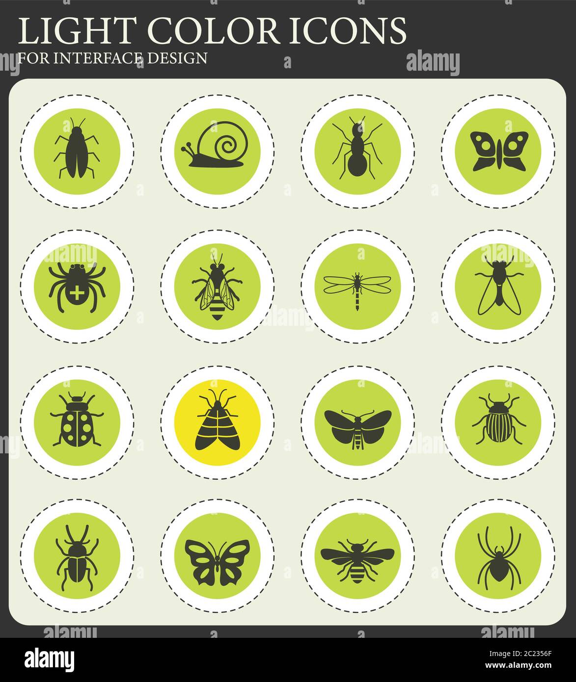 insects web icons for user interface design Stock Photo - Alamy