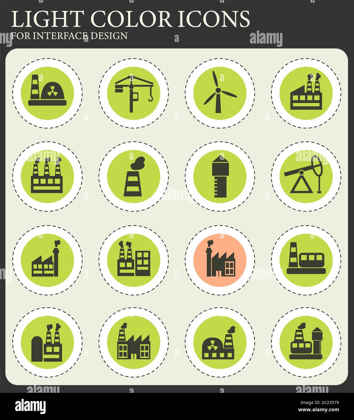 industrial building web icons for user interface design Stock Photo - Alamy