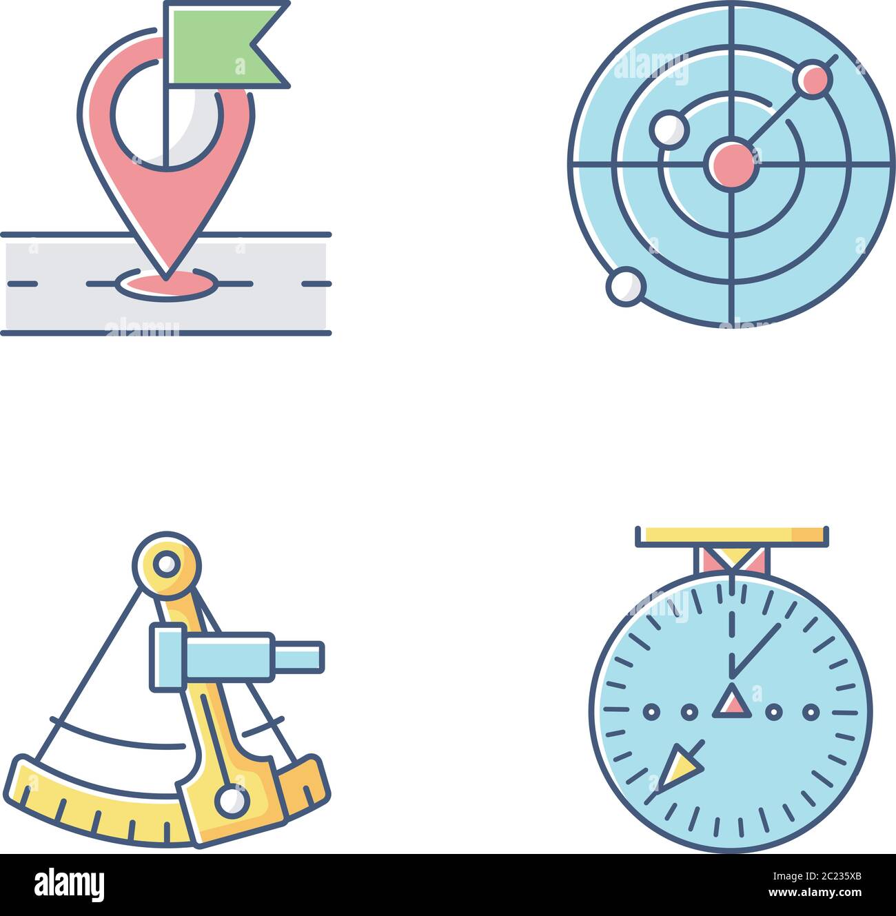 Sextant navigation how Stock Vector Images - Alamy