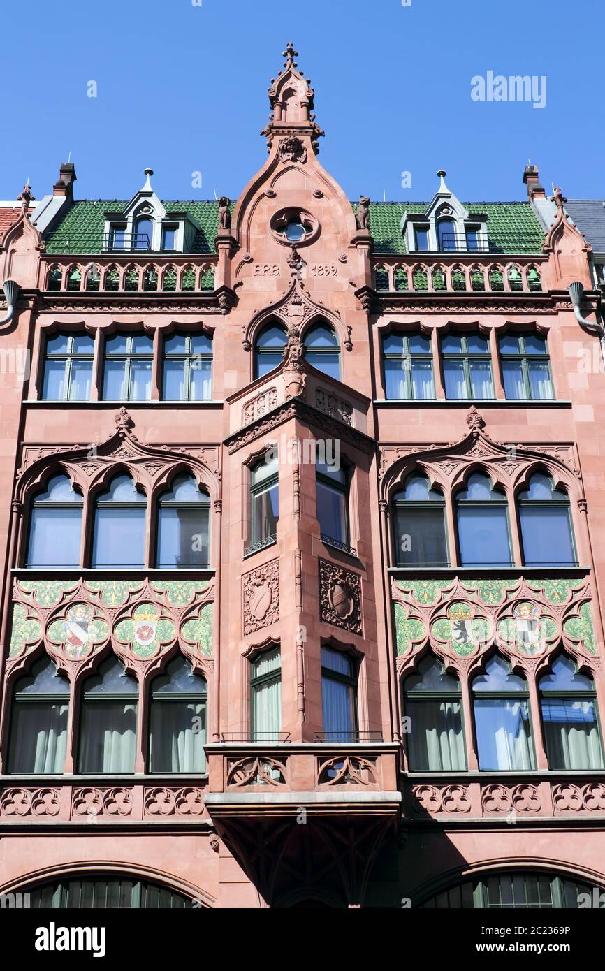 Historical old building facade Stock Photo - Alamy